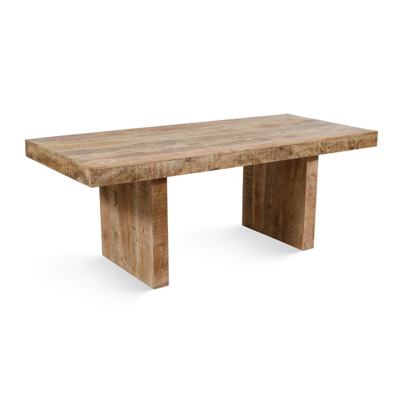 Foundry Select Handmade Solid Mango Wood Dining Table - 80" & Reviews | Wayfair